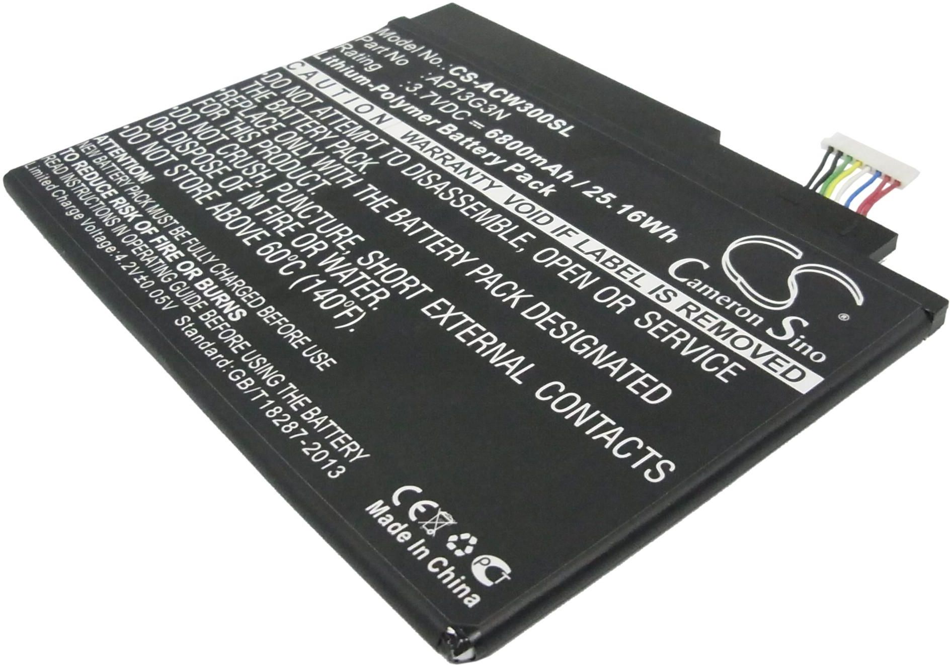 Cameron Sino Acer Iconia Tab W3 Ap13G3N 6800Mah 25.16Wh Li-Polymer 3.7V ...