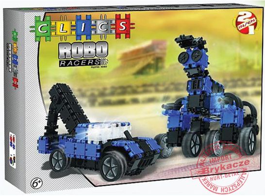 CLICS Klocki Robo Racer w pudełku niebiesko czarne - ceny i opinie ...
