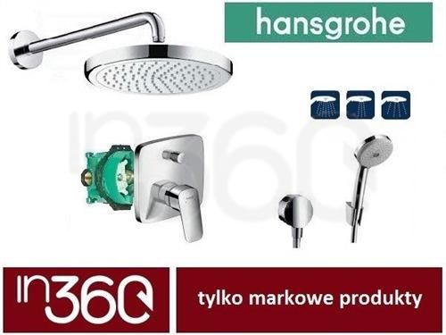 Zestaw prysznicowy Hansgrohe Logis 24cm (26464000+27413000+27593000 ...