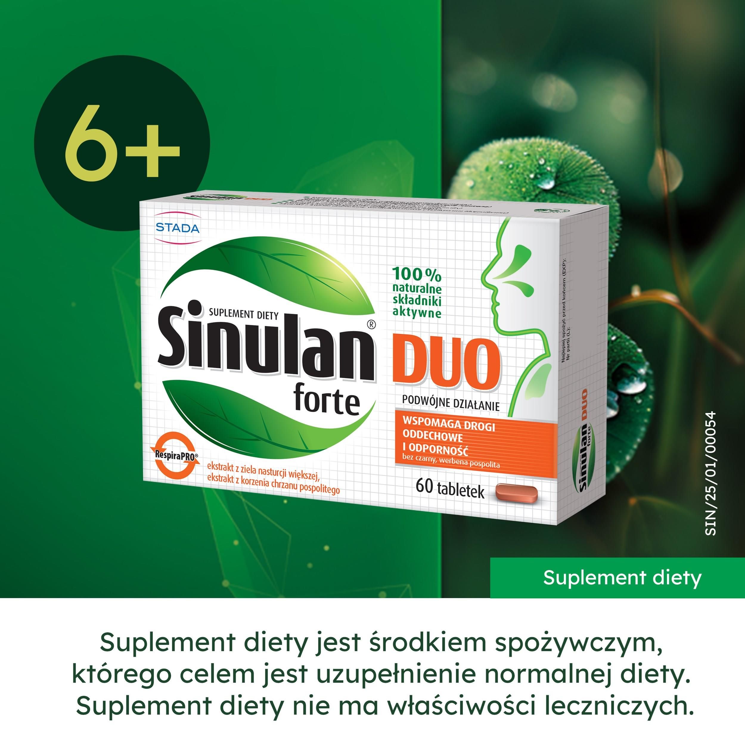 Sinulan Duo Forte Tabletki powlekane wspierające układ oddechowy i ...