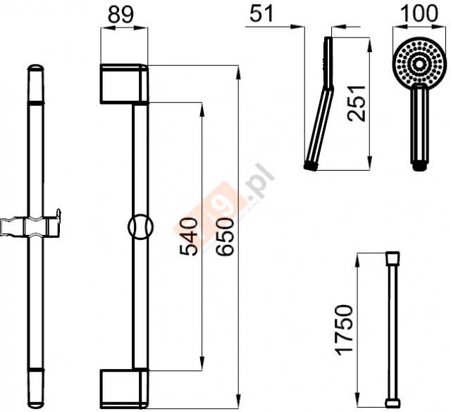Zestaw prysznicowy Noken CITY 100094144 - Opinie i ceny na Ceneo.pl