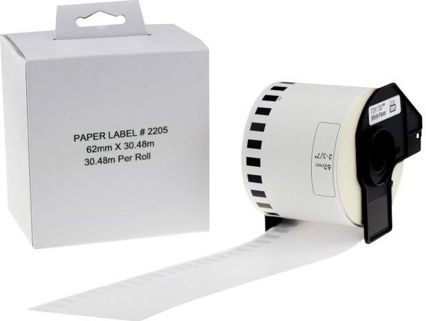 Taśma barwiąca Aimotech Taśma Zamiennik Do Brother Ql 62Mm 30.48M ...