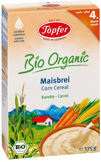 Topfer Kaszka Kukurydziana Z Marchwią Po 4 Miesiącu Bio 175G - Ceny i ...