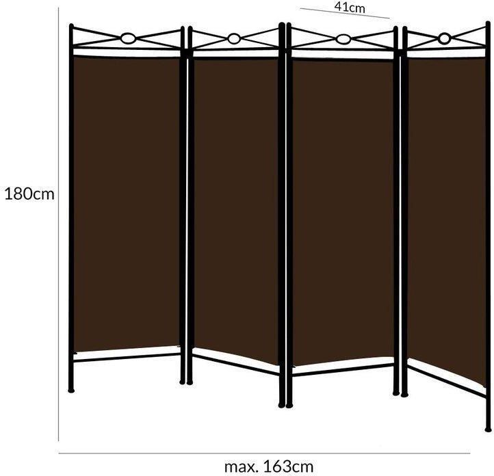 WideShop Metalowy Parawan Ścianka Dzieląca Ściana Zasłona ART-248 ...