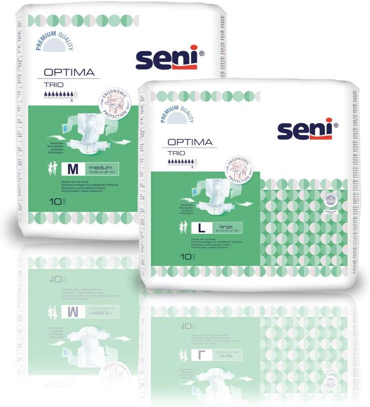 Seni pieluchomajtki z pasem biodrowym Seni Optima Trio Medium (M) 10 ...