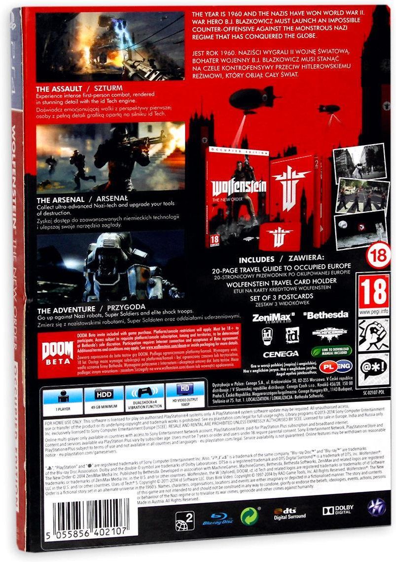 Wolfenstein: The Order Occupied Edition (Gra PS4) - Ceny i opinie ...