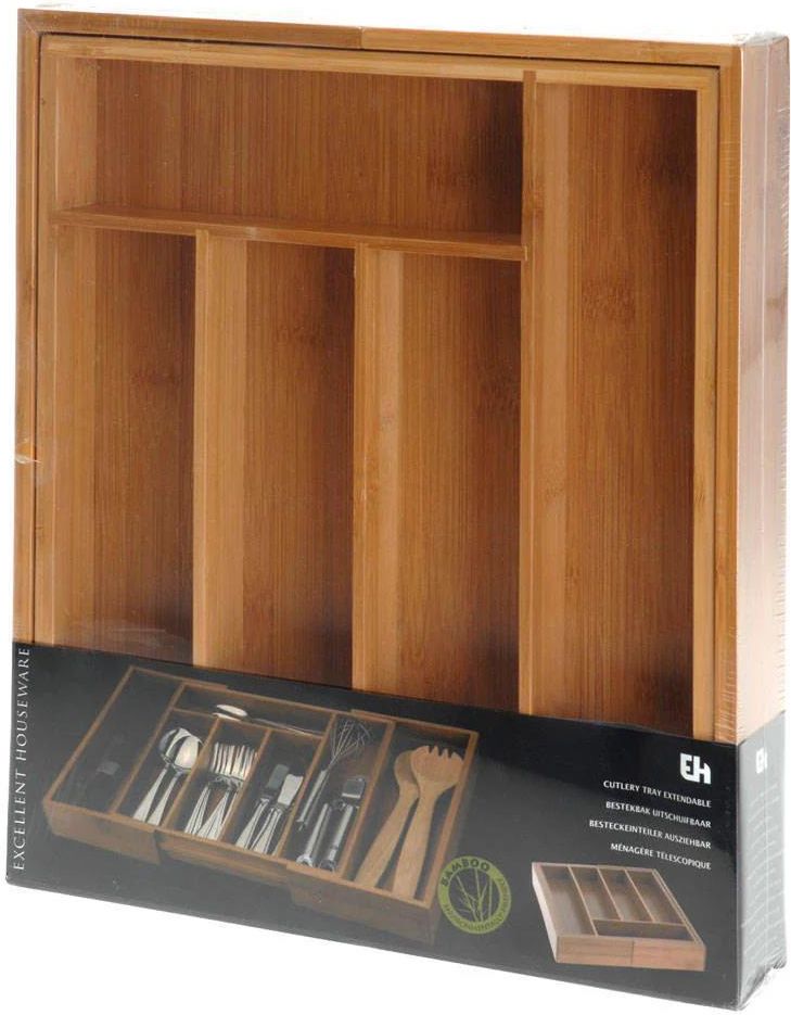 EH Excellent Houseware Rozsuwany pojemnik na sztućce, wkład do szuflady ...
