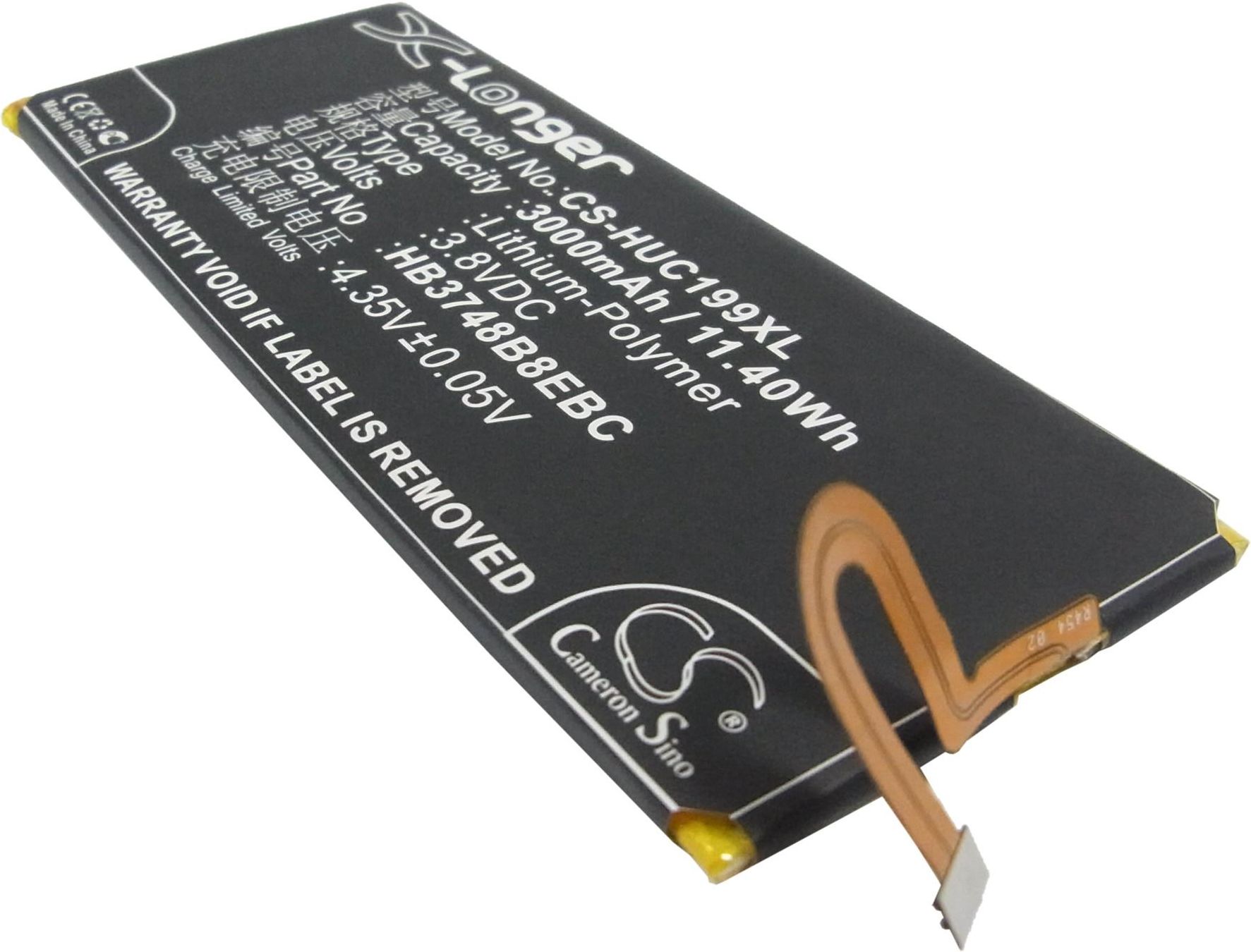 Bateria Cameron Sino Huawei C199 / Hb3748B8Ebc 3000Mah 11.40Wh Li ...