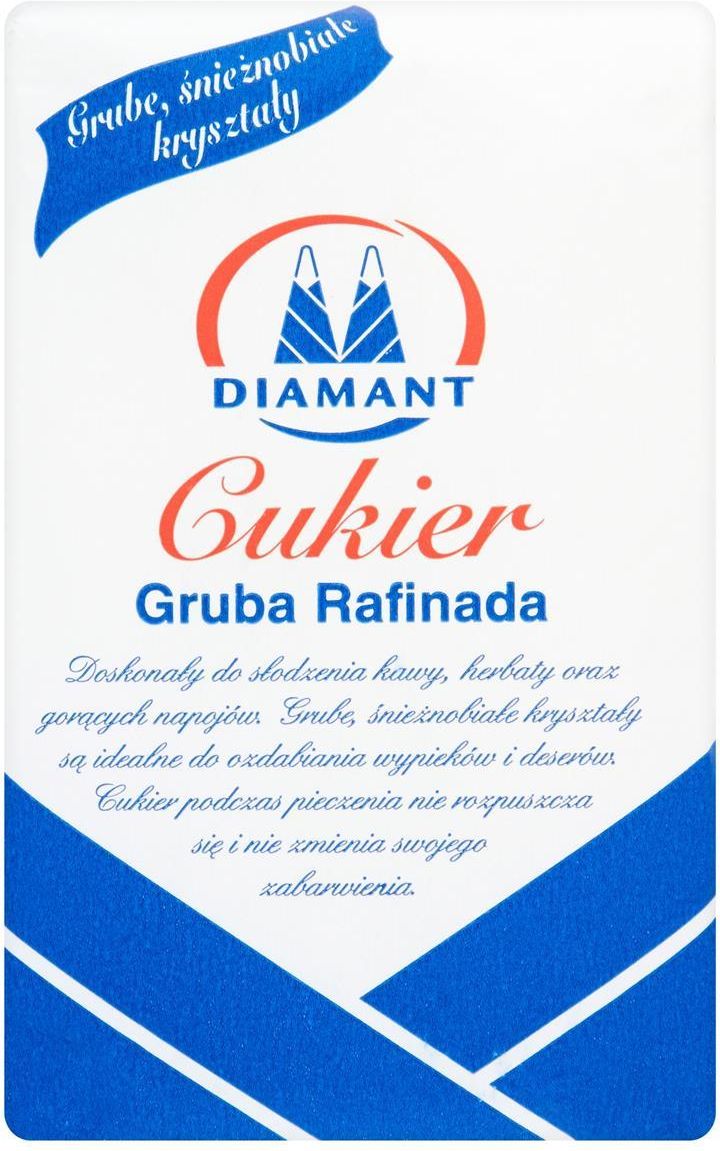 Diamant Cukier Gruba Rafinada 1kg - Ceny i opinie - Ceneo.pl