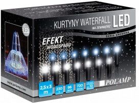 Polamp Kurtyna Led 2,5x6m Biała Zimna Efekt Wodospadu POL-LCLwf2,5X6,0-W - Opinie i atrakcyjne ...