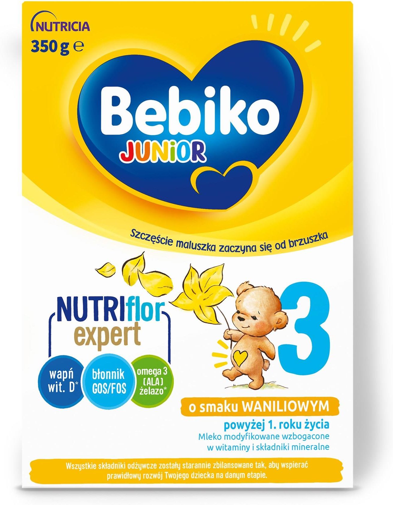 Bebiko Junior 3 Mleko modyfikowane o smaku waniliowym powyżej 1 roku ...