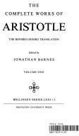 Complete Works of Aristotle, Volume 1: The Revised Oxford Translation ...