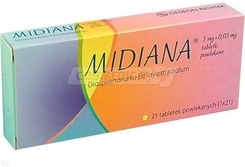Midiana tabl.powl. 0,03mg+3mg 21 tabl. - Opinie i ceny na Ceneo.pl