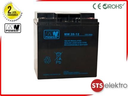 MW Power Akumulator AGM MW 28-12 12V 28Ah M5 - opinie i ceny na Ceneo.pl