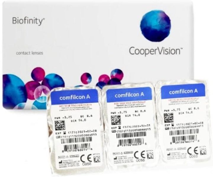 Soczewki CooperVision Biofinity 3 szt - Opinie i ceny na Ceneo.pl