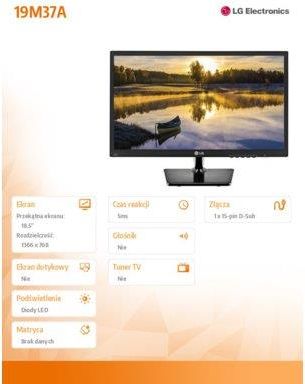Monitor LG 19 19M37A-B - Opinie i ceny na Ceneo.pl