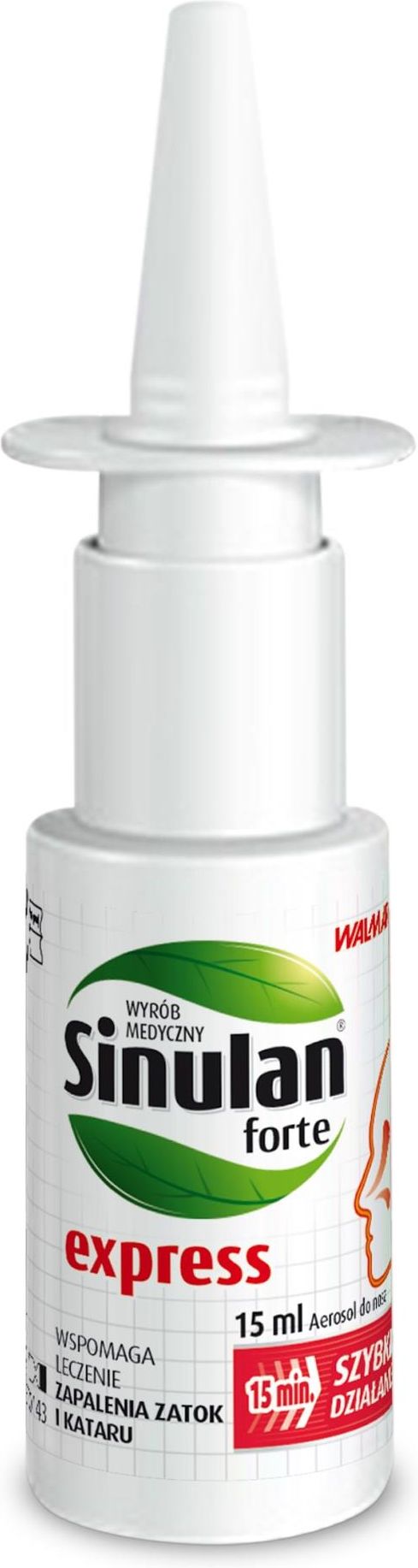 Sinulan Express Forte Spray dla dorosłych i młodzieży na zapalenie zatok przynosowych i nieżyt ...