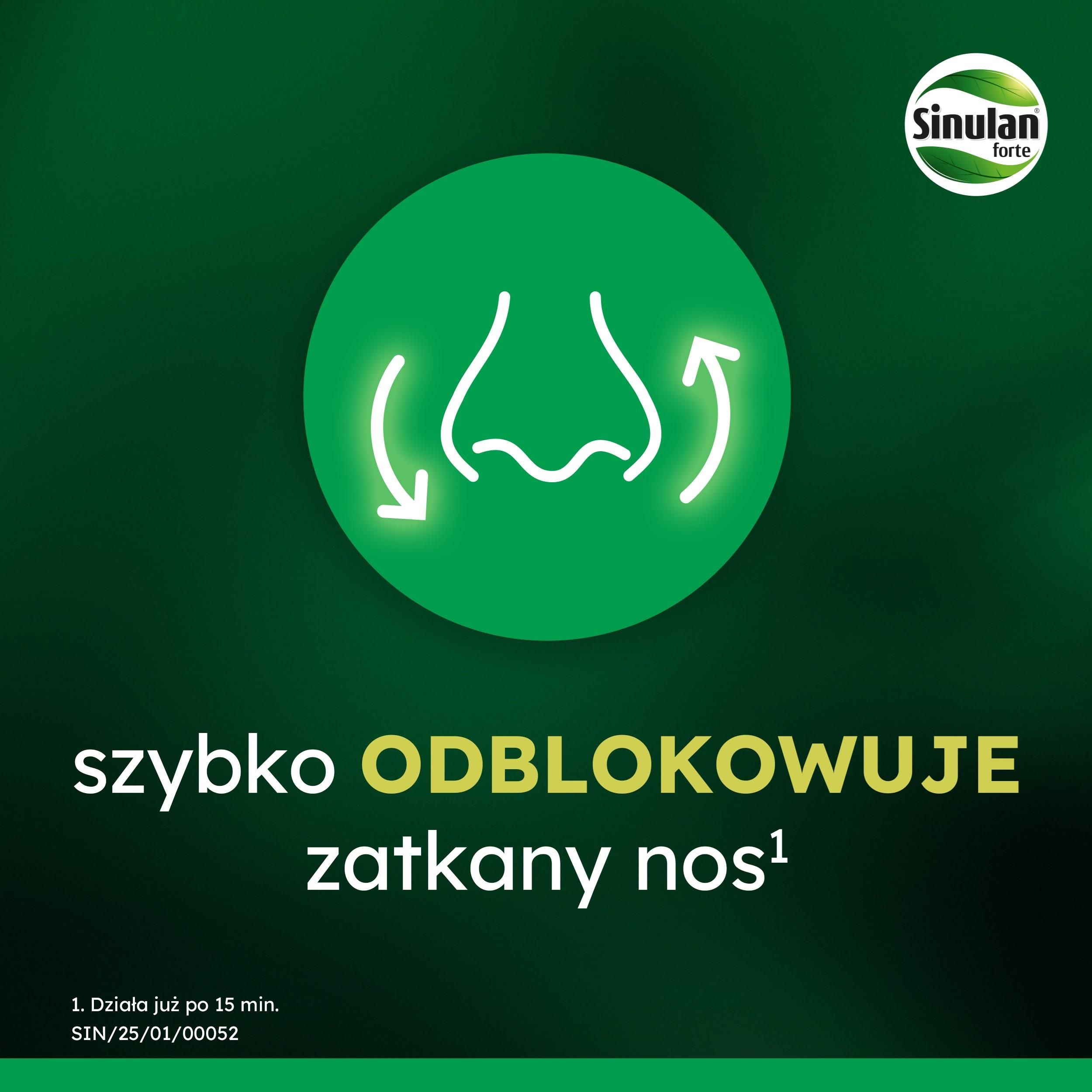 Sinulan Express Forte Spray dla dorosłych i młodzieży na zapalenie zatok przynosowych i nieżyt ...