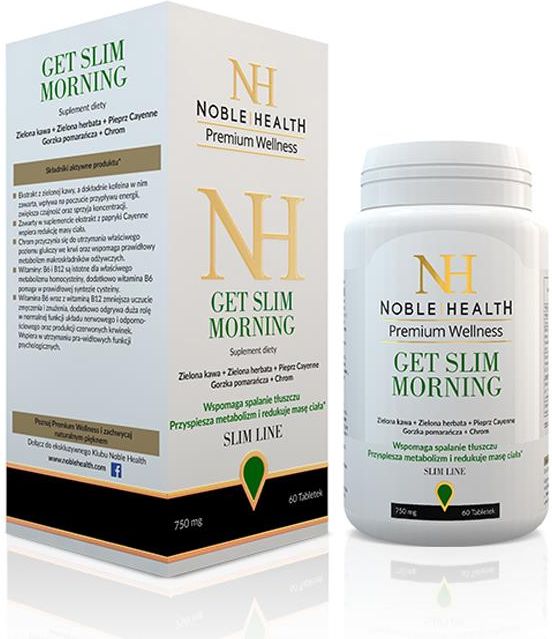 Preparat medycyny naturalnej Noble Health Get Slim Morning 60 Tabletek ...