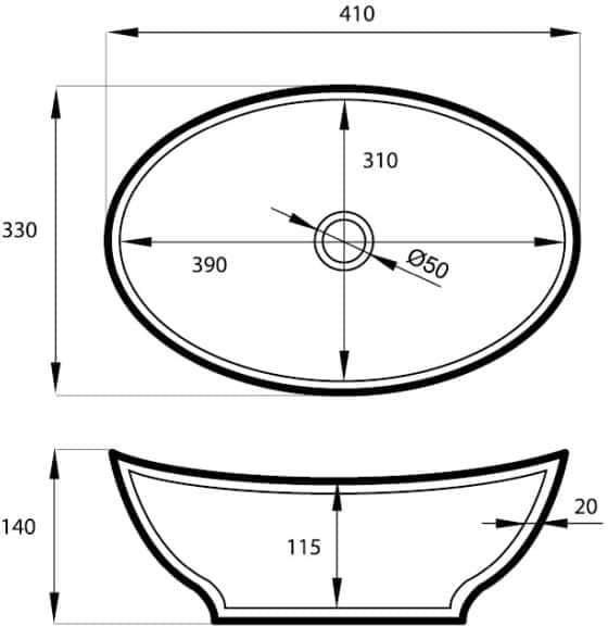 Umywalka Massi OVAL (MSU-5060B) - Opinie i ceny na Ceneo.pl