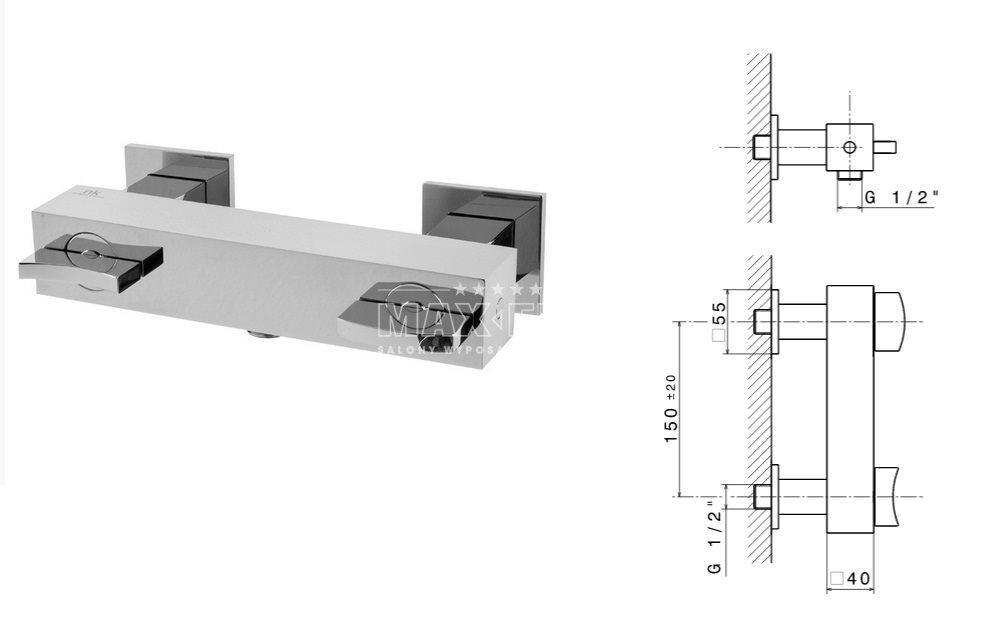 Bateria Noken Imagine chrom 100038832 - Baterie Prysznicowe - Opinie i ...