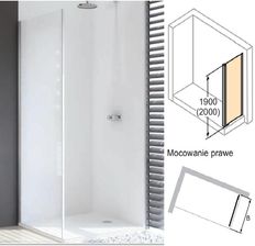 Huppe Design Pure Ścianka boczna 200-1200x500-2000 prawa profile ...