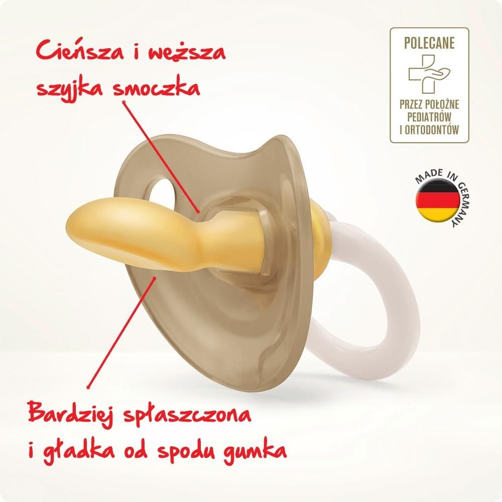 NUK Happy Kids Lateksowy smoczek uspokajający 6-18 mies. niebieski/ szary 2szt. - Ceny i opinie ...