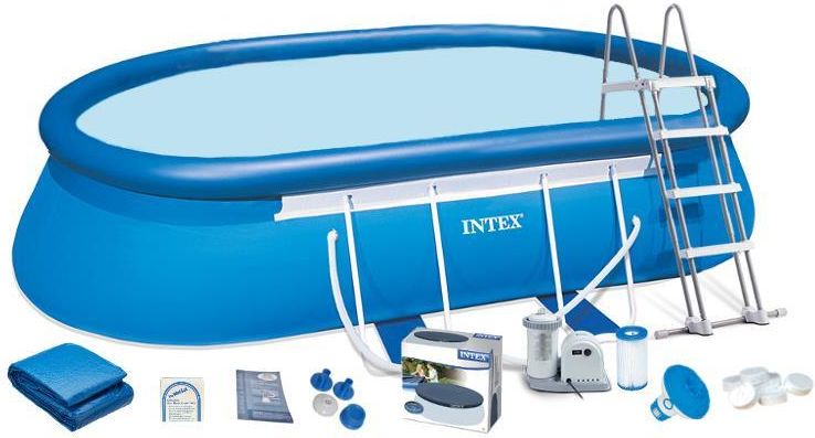 Intex Oval Frame Pool Set 610x366x122cm 128194 - Ceny i opinie - Ceneo.pl
