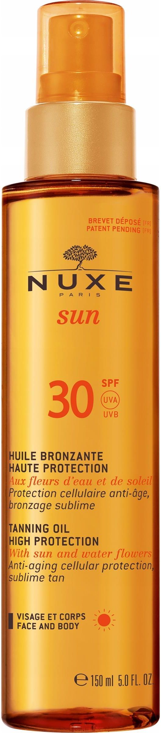 Dermokosmetyk Nuxel Sun Olejek Do Opalania Spf30 Twarzy I Ciała 150ml ...
