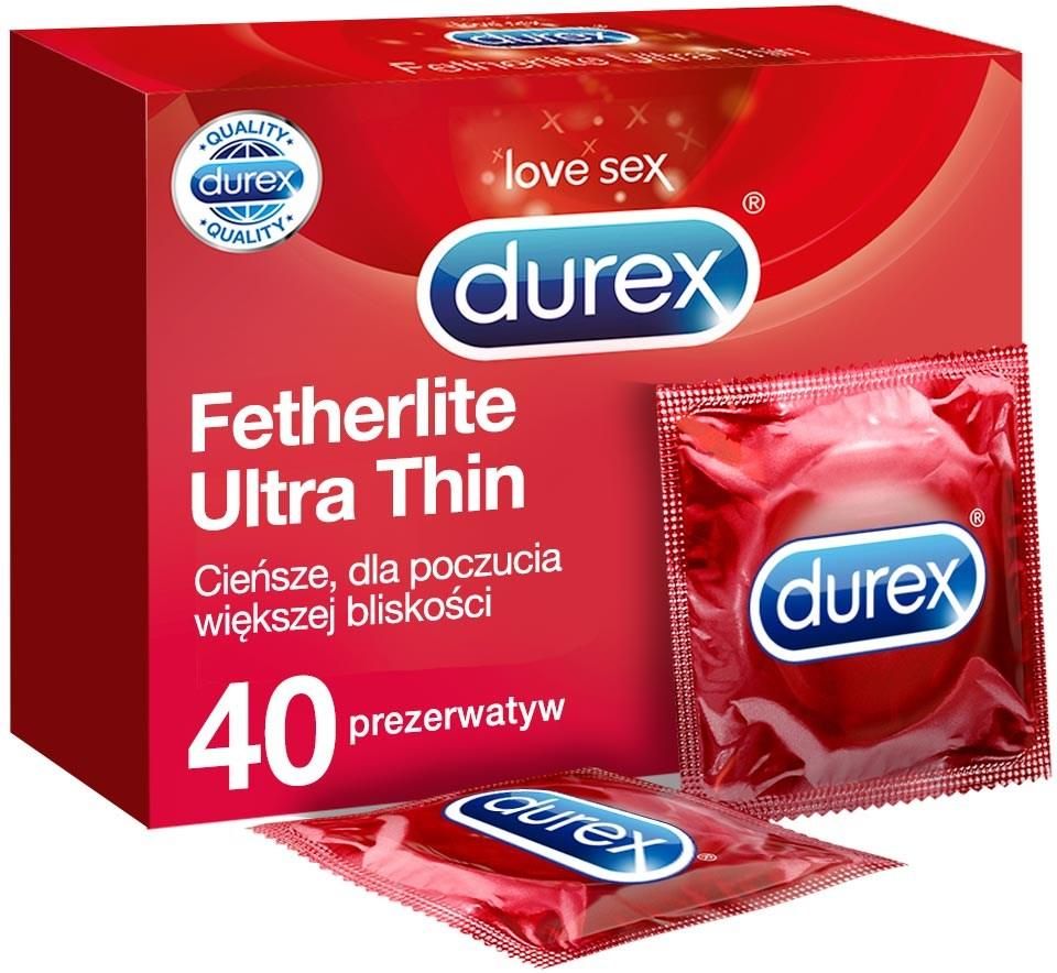 Durex prezerwatywy Fetherlite Ultra Thin 40 szt. - Ceneo.pl