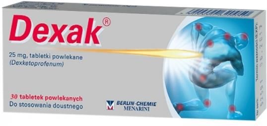 Leki przeciwbólowe Dexak 25mg 30 tabletek - Opinie i ceny na Ceneo.pl
