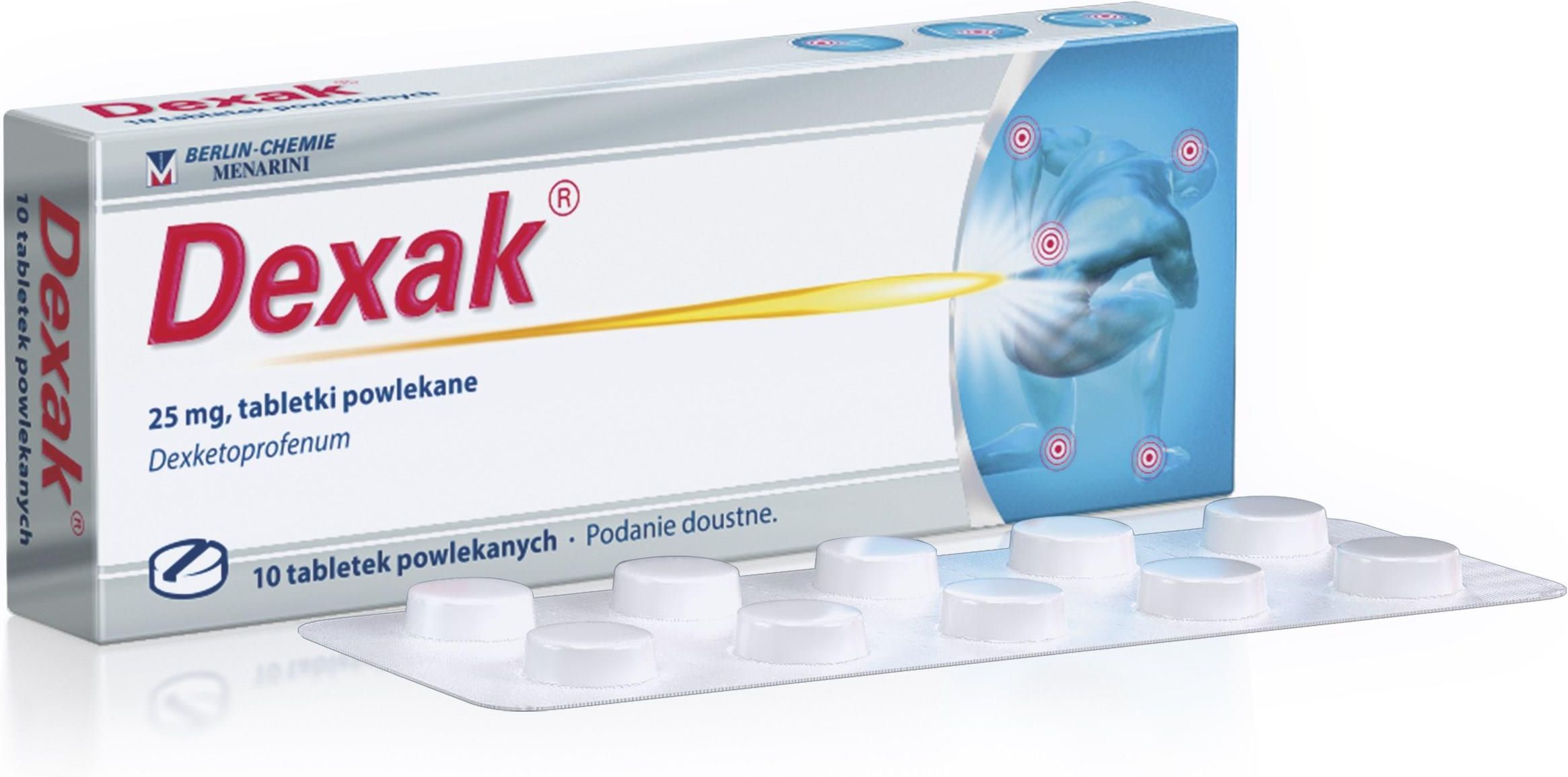 Leki przeciwbólowe Dexak 25 mg. 10 tabl. - Opinie i ceny na Ceneo.pl