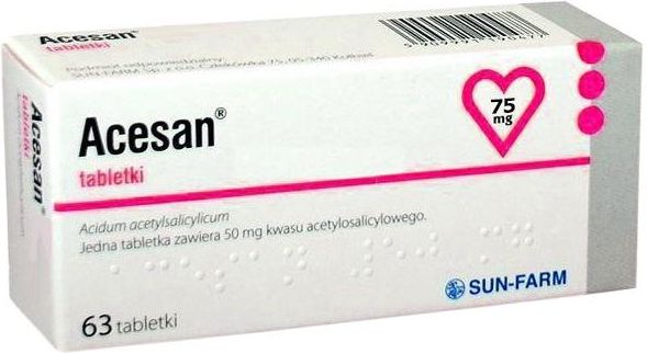 Acesan 75 Mg 63 Tabl. - Opinie i ceny na Ceneo.pl