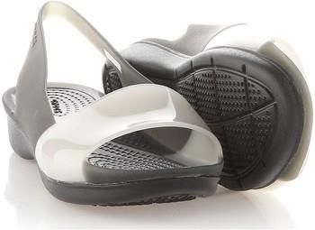 Sandały CROCS - Colorblock Flat W 200032 Black/Stucco - Ceny i opinie ...
