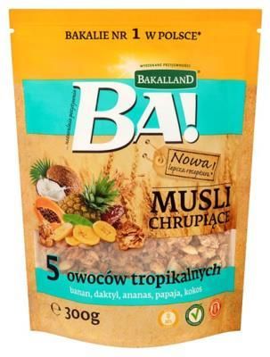 Bakalland Ba! Musli Chrupiące 5 Owoców Tropikalnych 300g - Ceny i ...