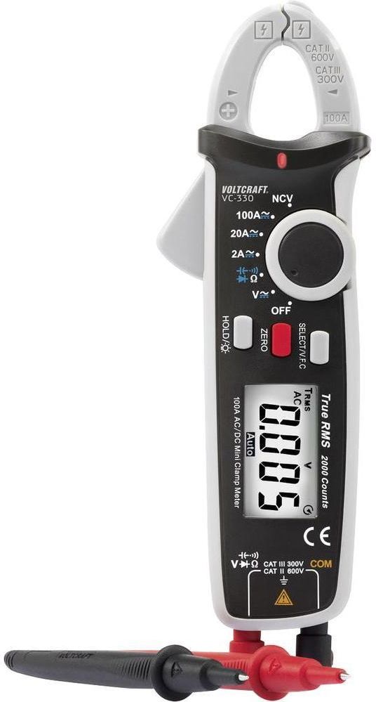 Miernik uniwersalny Voltcraft Multimetr cęgowy cyfrowy CAT II 600V CAT ...