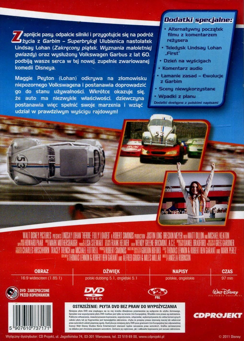 Film DVD Garbi, Super Bryka (Herbie: Fully Loaded) (DVD) - Ceny i ...