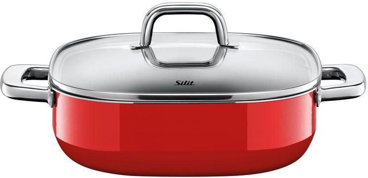 Silit Quadro Red Patelnia Z Pokrywą Szklaną 26X26Cm Silarganowa ...