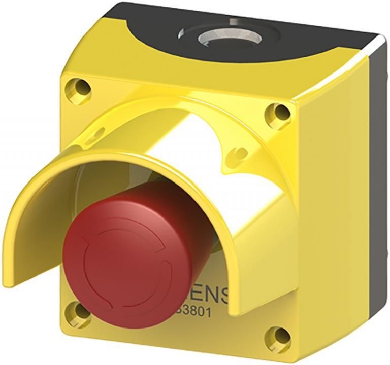 Siemens Kaseta z przyciskiem bezpieczeństwa 1r dławnica m20 daszkiem ochronnym ip67 114/85/85mm ...