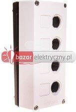 Siemens Obudowa kasety sterowniczej 4-otworowa 22mm ip65 194/85/64mm tworzywo szara 3SB3804-0AA3 ...