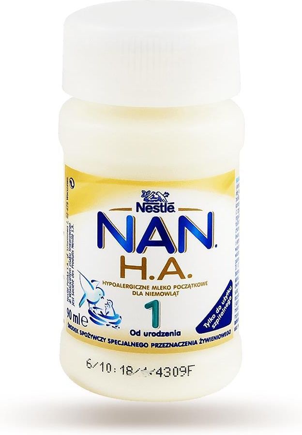 NAN 1 HA - mleko początkowe hypoalergiczne,bezglutenowe, typu RTF 90 ml ...
