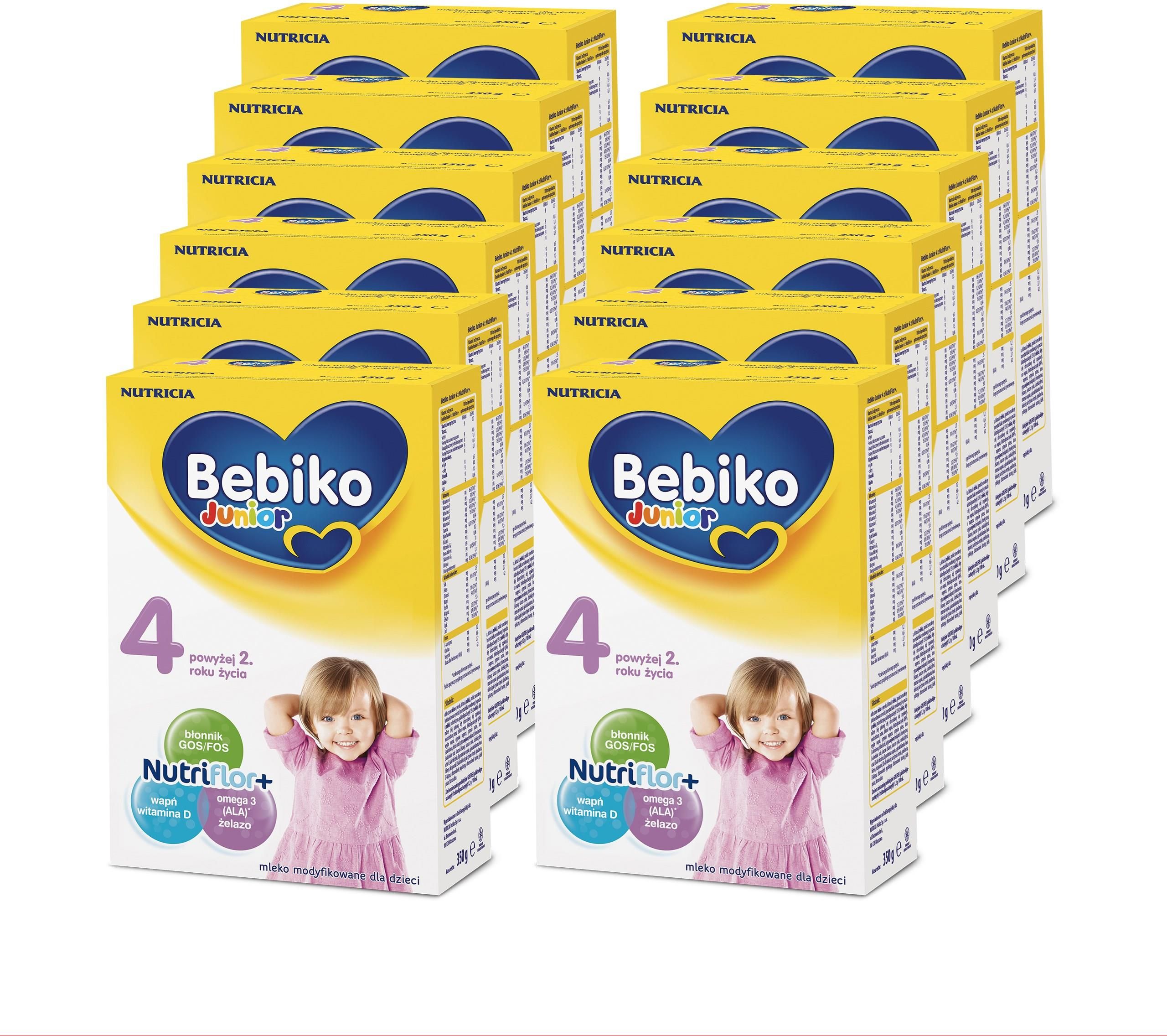 Bebiko Junior 4 Nutriflor+ 12X350G - Ceny i opinie - Ceneo.pl