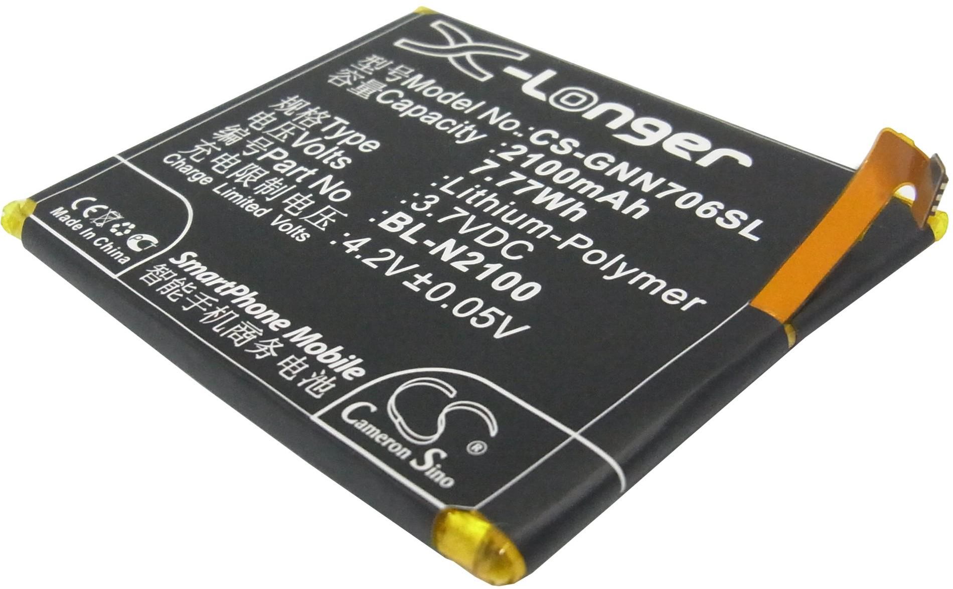 Bateria Cameron Sino Gionee Gn706L / Bl-N2100 2100Mah 7.77Wh Li-Polymer 3.7V (CS-GNN706SL ...