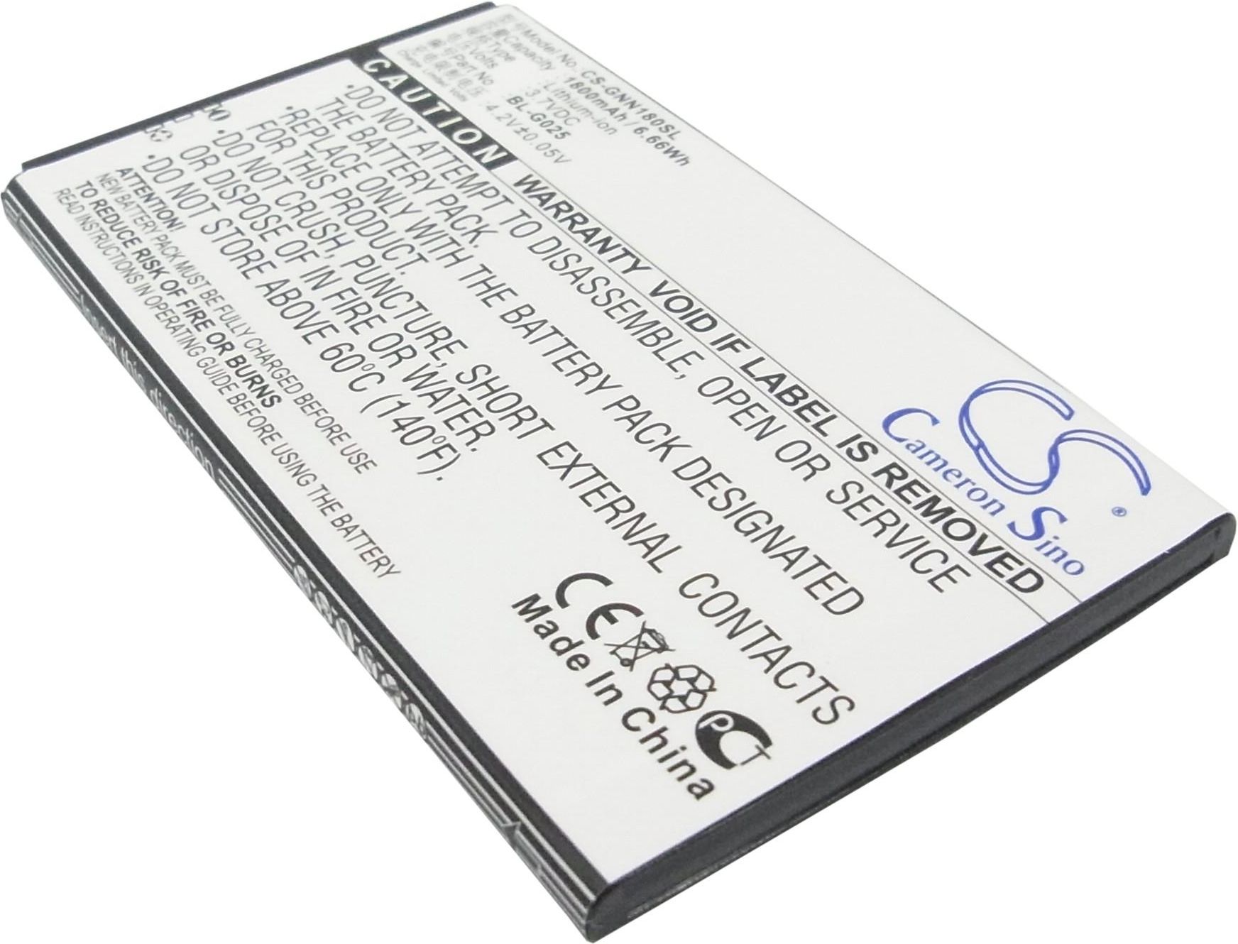 Bateria Cameron Sino Gionee Gn160 / Bl-G025 1800Mah 6.66Wh Li-Ion 3.7V (CS-GNN180SL) - Opinie i ...