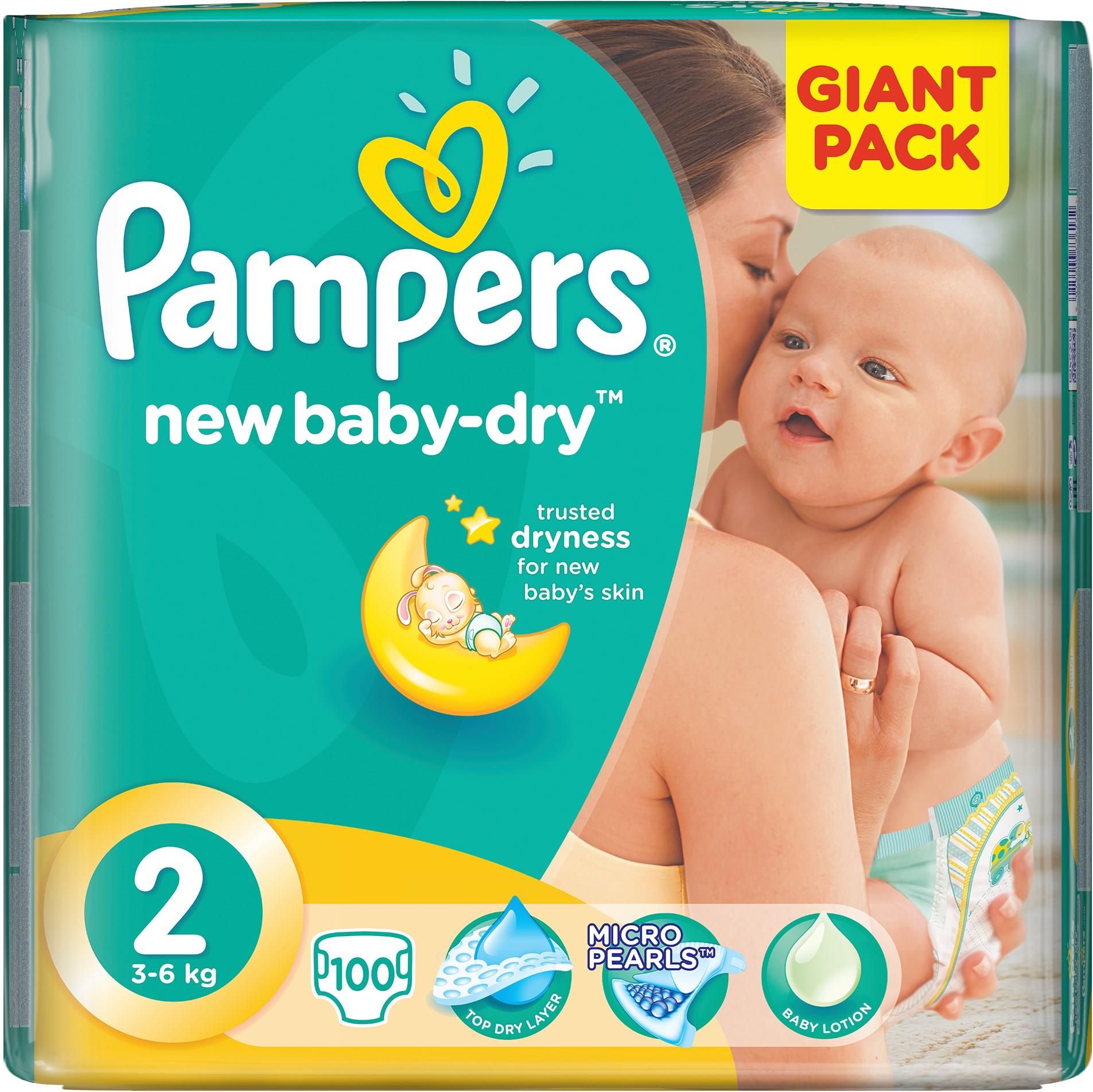 Pampers New Baby-Dry rozmiar 2 (Mini) 100 pieluszek - Pieluszki ...