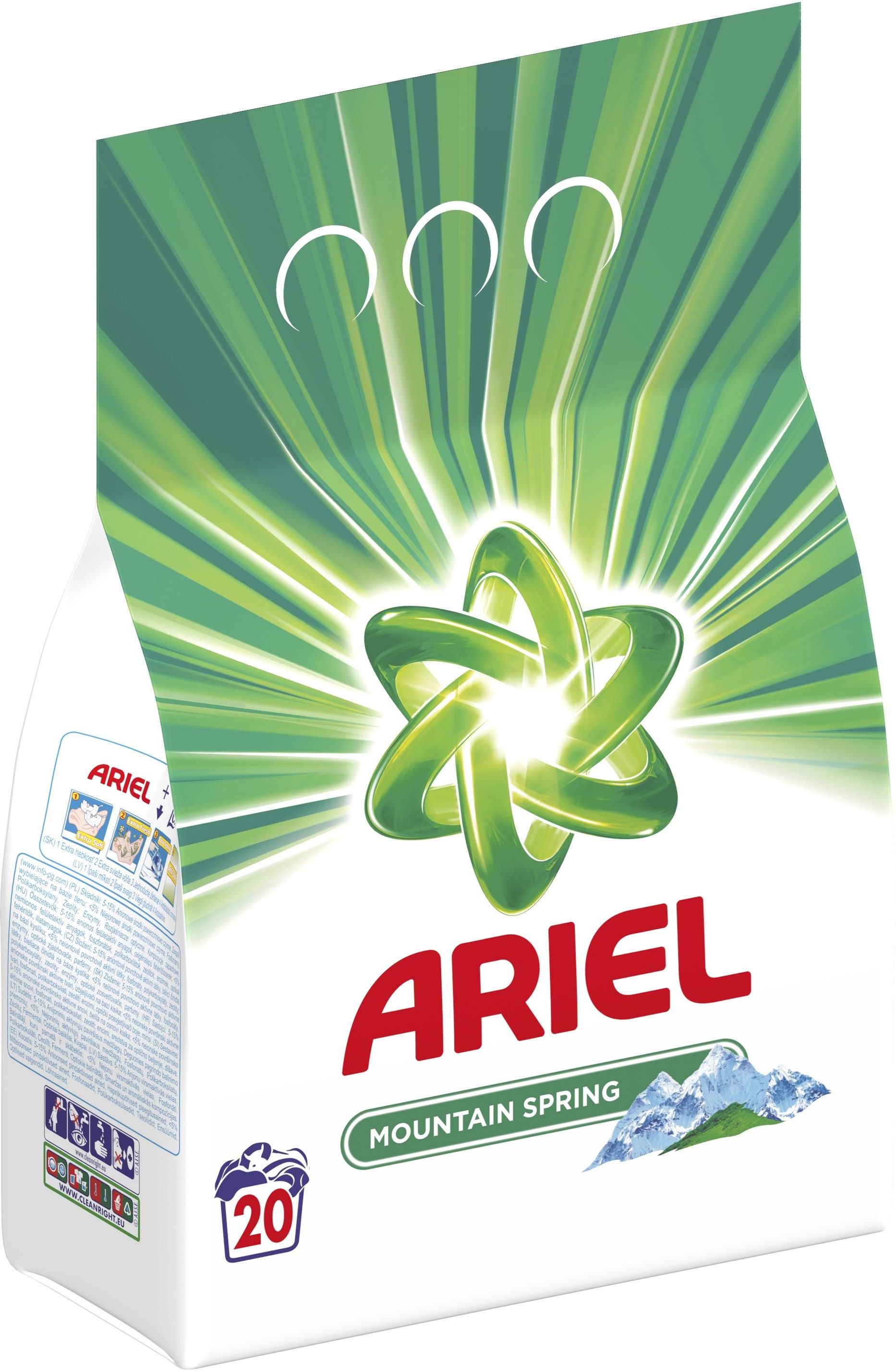 Ariel Mountain Spring proszek do prania 1,5 kg 20 prań - Opinie i ...