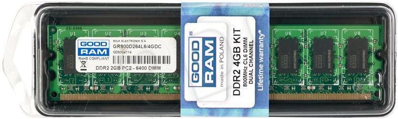 Goodram Ddr2 4096Mb Pc800 Dual 2 X 2048 Cl6 (Gr800D264L6/4Gdc) - Pamięć ...