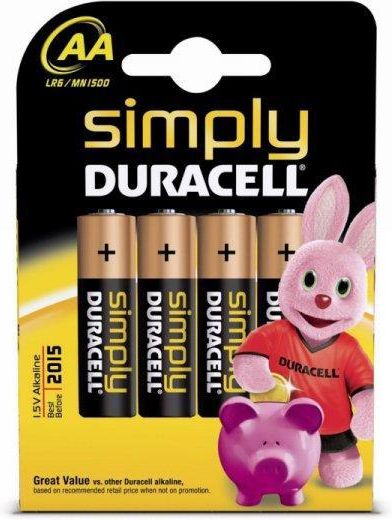 Duracell Simply AA 4 szt. (DUR002241) - Ceny i opinie na Ceneo.pl