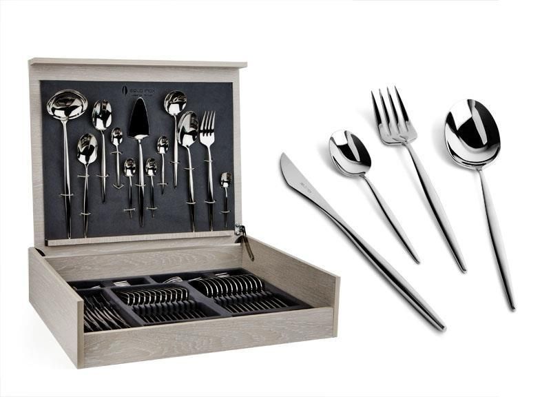 Belo Inox Sztućce Belo Inox Spirit 72 cz. w kasecie drewnianej 141793 ...