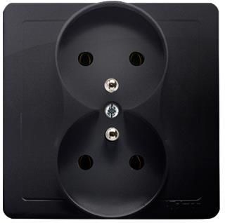 Gniazdo elektryczne Kontakt Simon Gniazdo wtyczkowe podwójne z uziemieniem kompletne 16 A BMGZ2 ...